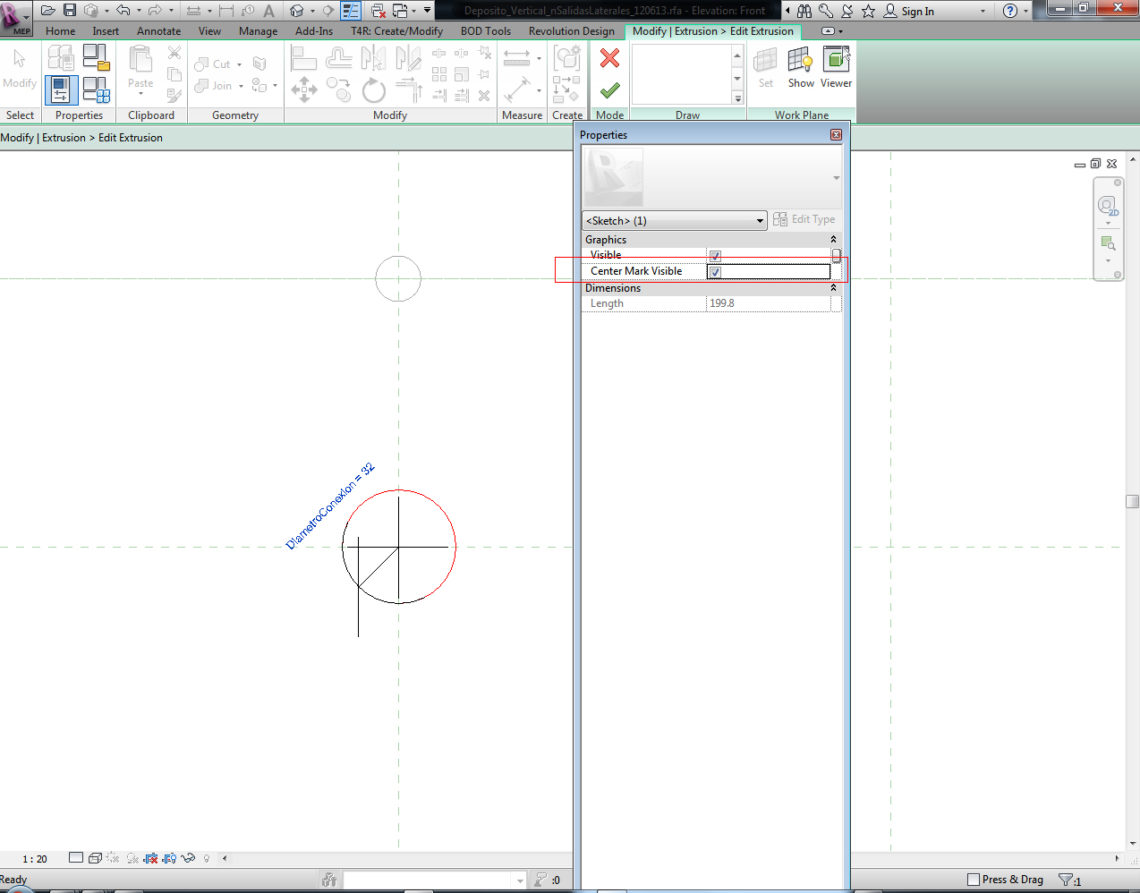 #Revit tips and tricks. How to align a circle. Center Mark Visible ...