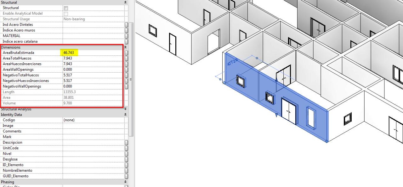 Revit: Establecer Área de Huecos de Muros con Dynamo | Eduardo Blanco Castrejón